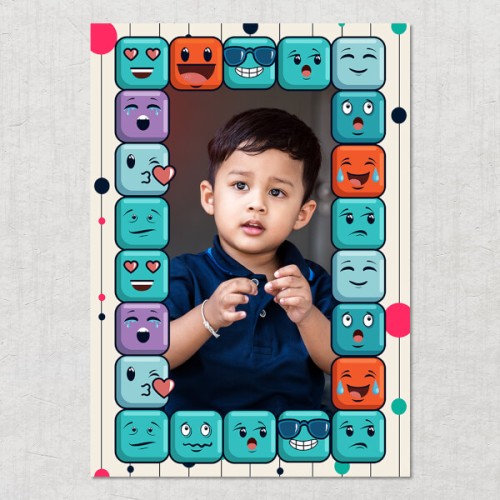 Emojis Love Design: Portrait Acrylic Photo Frame with Image Printing ...