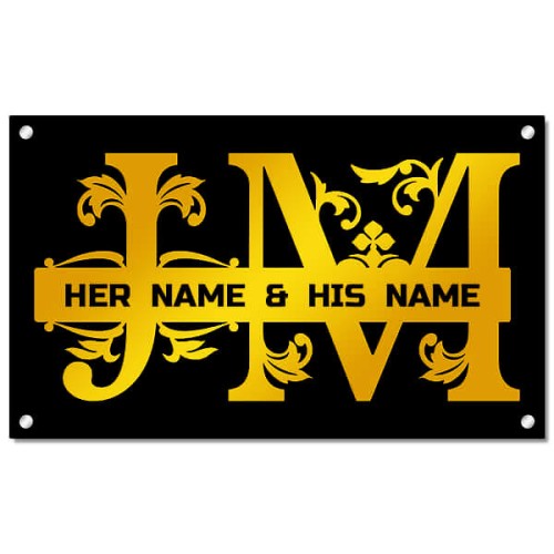 Buy Personalized Vintage Design Sign For Letters JM Couple Premium ...