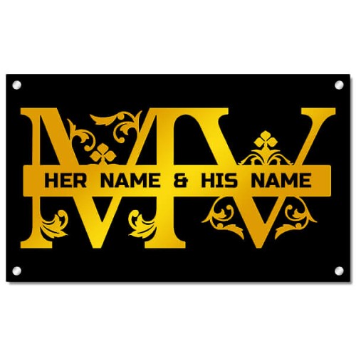 Buy Personalized Vintage Design Sign For Letters MV Couple Premium ...