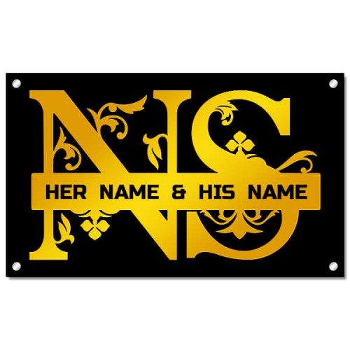 Buy Personalized Vintage Design Sign For Letters NS Couple Premium ...