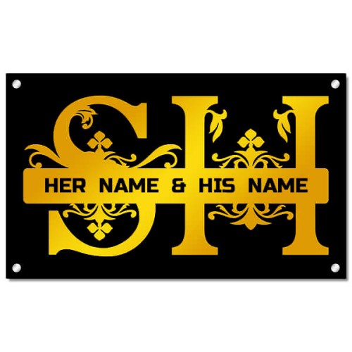 Buy Personalized Vintage Design Sign For Letters SH Couple Premium ...