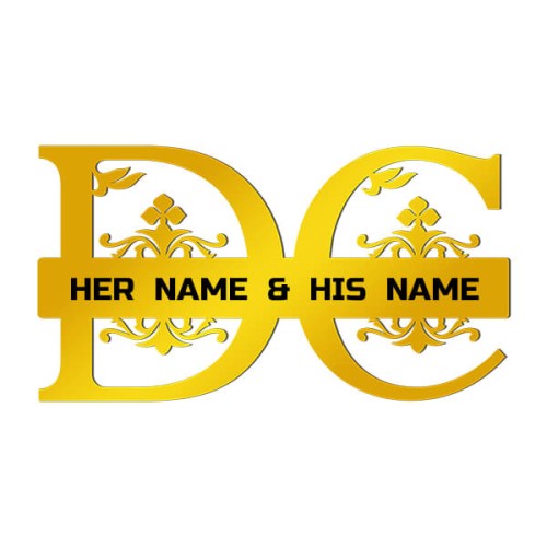 Buy Personalized Vintage Design Sign For Letters DC Couple Monogram ...