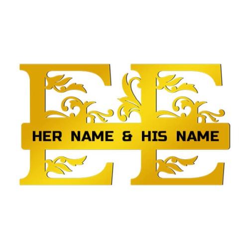 Buy Personalized Vintage Design Sign For Letters EE Couple Monogram ...