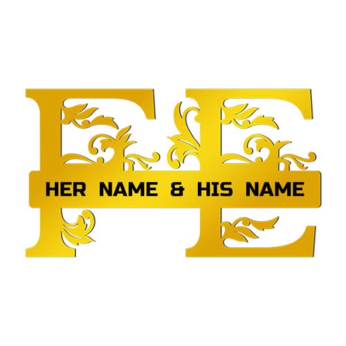 Buy Personalized Vintage Design Sign For Letters FE Couple Monogram ...