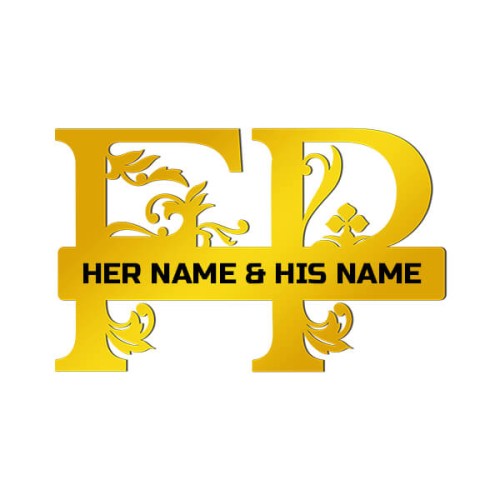 Buy Personalized Vintage Design Sign For Letters FP Couple Monogram ...