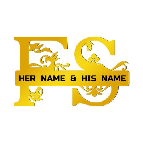 Buy Personalized Vintage Design Sign For Letters FS Couple Monogram ...