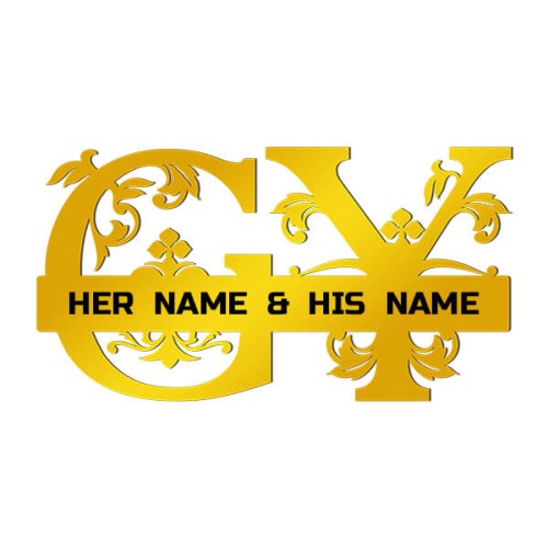 Buy Personalized Vintage Design Sign For Letters GY Couple Monogram ...