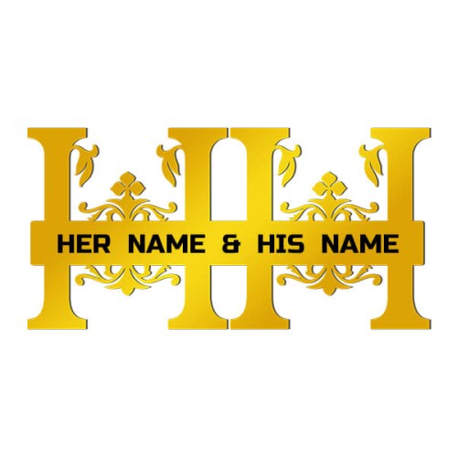 Buy Personalized Vintage Design Sign For Letters HH Couple Monogram ...