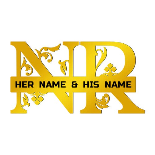 Buy Personalized Vintage Design Sign For Letters NR Couple Monogram ...