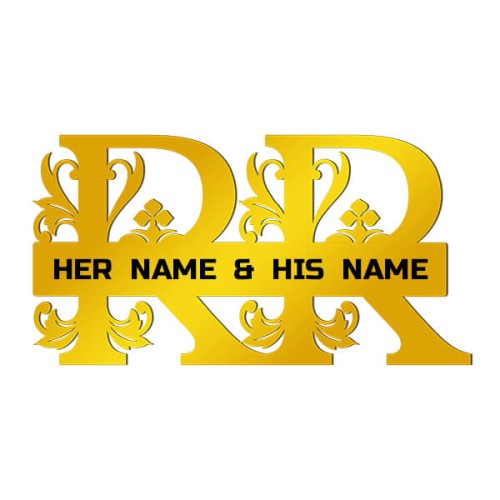 Buy Personalized Vintage Design Sign For Letters RR Couple Monogram ...