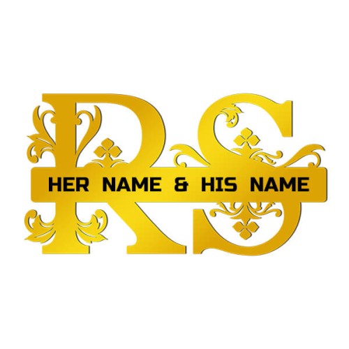 Buy Personalized Vintage Design Sign For Letters RS Couple Monogram ...
