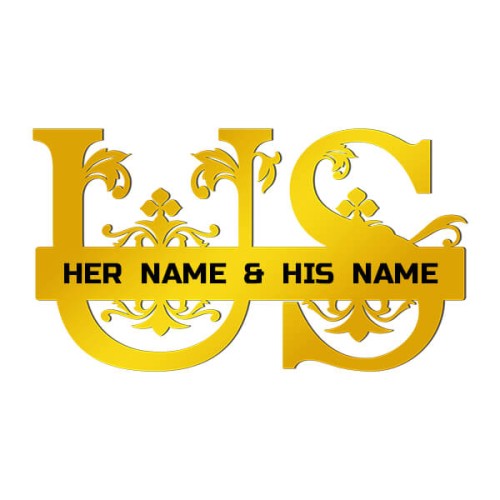 Buy Personalized Vintage Design Sign For Letters US Couple Monogram ...