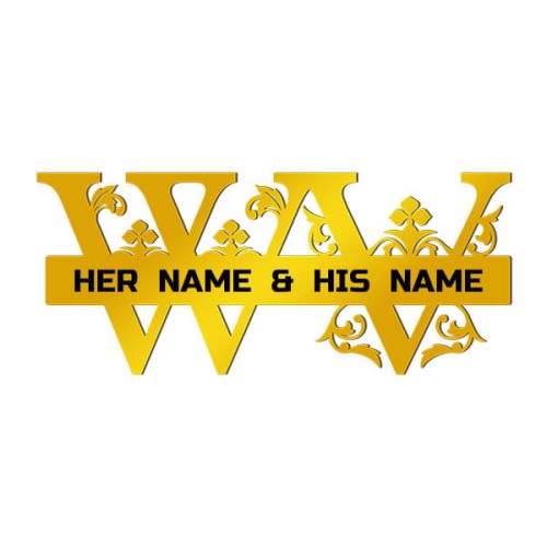 Buy Personalized Vintage Design Sign For Letters WV Couple Monogram ...