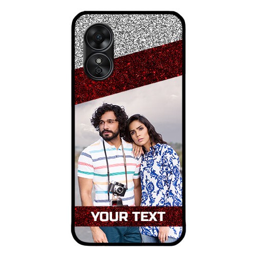 Buy Oppo A17 Personalized Glass Phone Case - Image Holder with Glitter ...