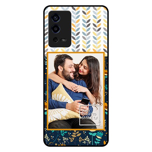 Buy Oppo A55 Custom Glass Mobile Case - Pattern Design
