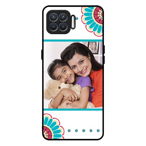 Buy Oppo F17 Pro Custom Glass Phone Case - Flower Design