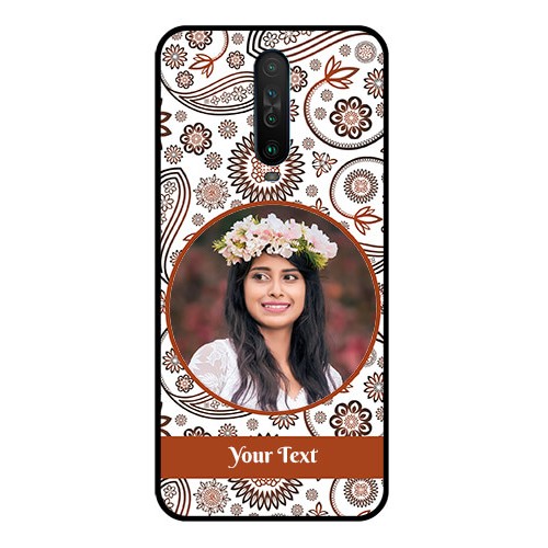 Buy Poco X2 Custom Glass Mobile Case - Abstract Floral Design