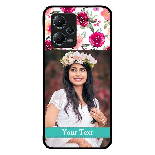 Buy Poco X5 5G Custom Glass Phone Case - Watercolor Floral Design