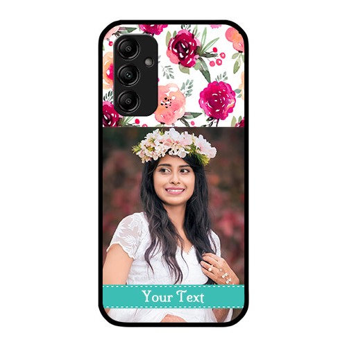 Buy Galaxy A14 5G Custom Glass Phone Case - Watercolor Floral Design