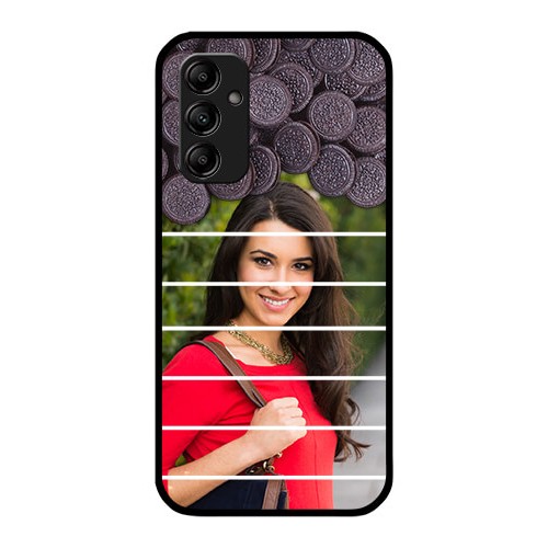 Buy Galaxy A14 5G Custom Glass Phone Case - with Oreo Biscuit Design