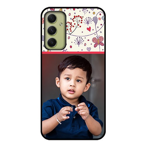 Buy Galaxy A34 5G Custom Glass Mobile Case - Premium Floral Design