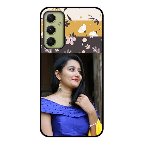 Buy Galaxy A34 5G Custom Glass Phone Case - Stylish Floral Design