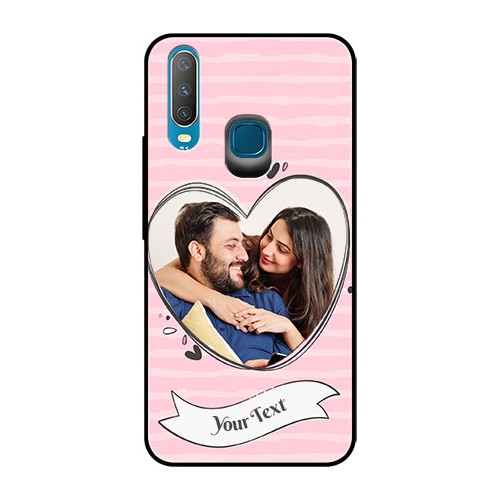 Buy Vivo Y12 Custom Glass Phone Case - Vintage Heart Design