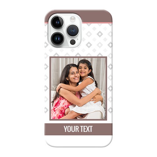 Buy iPhone 14 Pro Max custom back covers: Simple Diamond Design