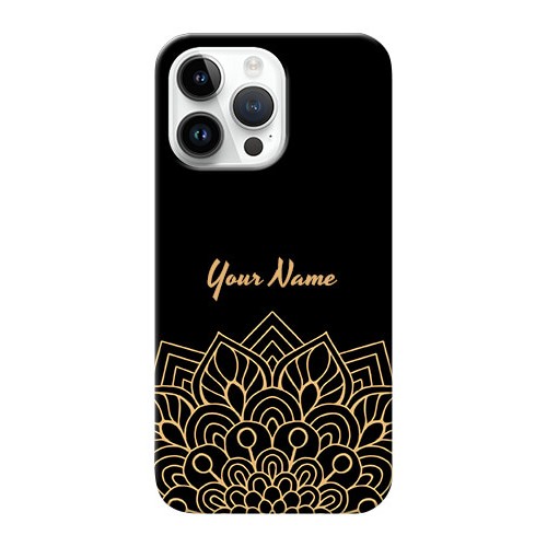 Buy iPhone 14 Pro Max Back Covers: Golden mandala Design