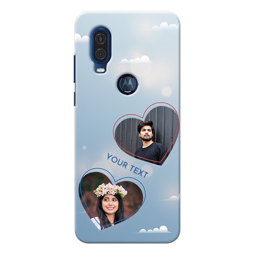 Buy Motorola One Vision Phone Cases: Blue Color Couple Design