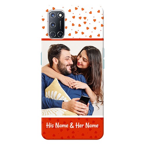 Buy Oppo A52 Phone Back Covers: Orange Love Symbol Design