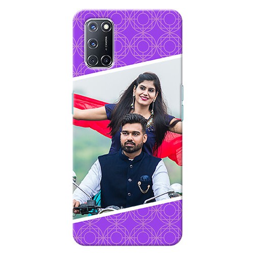 Buy Oppo A52 mobile back covers online: violet Pattern Design