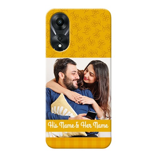 Buy Oppo A78 5G mobile phone covers: Yellow Floral Design