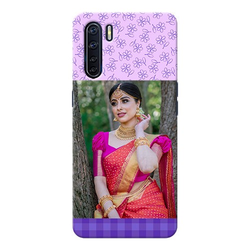 Buy Oppo F15 Mobile Cases: Purple Floral Design