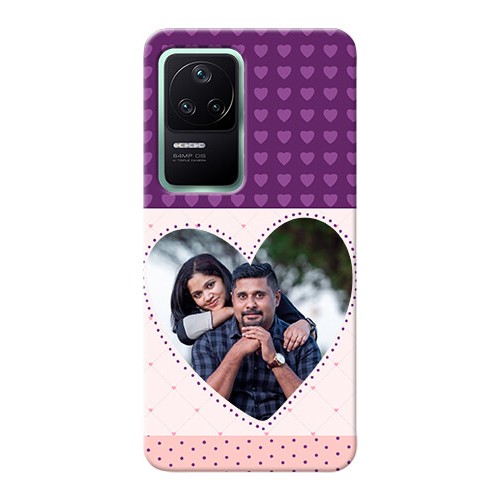 Buy Poco F4 5G Mobile Back Covers: Violet Love Dots Design