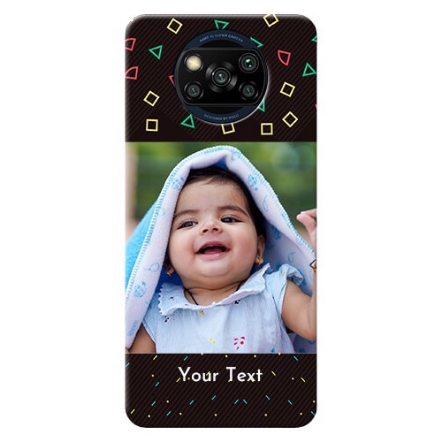 Buy Poco X3 Pro custom mobile cases with confetti birthday design