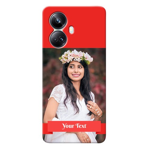 Buy Realme 10 Pro-plus Personalised mobile covers: Simple Red Color Design