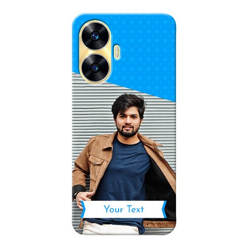 Buy Realme C55 Personalized Mobile Covers: Simple Blue Color Dotted Design