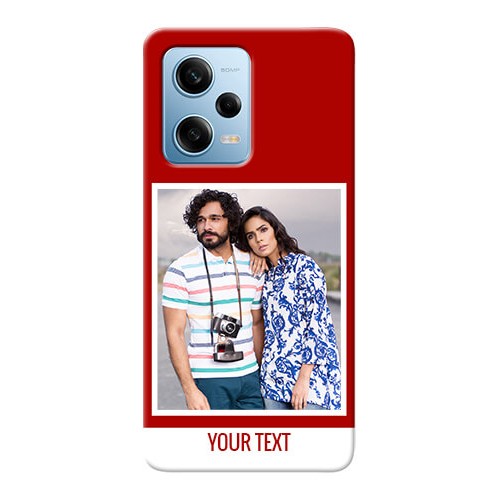 Buy Redmi Note 12 Pro 5G mobile phone covers: Simple Red Color Design