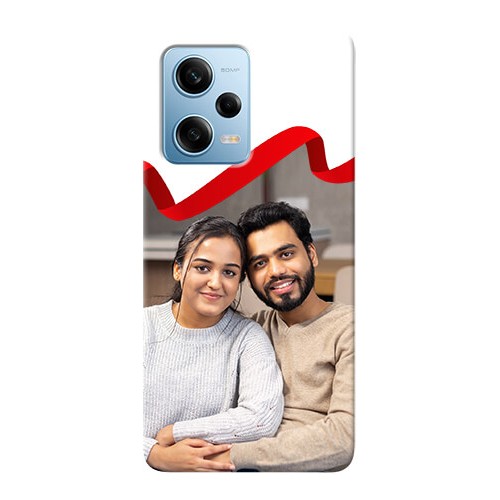 Buy Redmi Note 12 Pro Plus 5G custom phone cases: Red Ribbon Frame Design