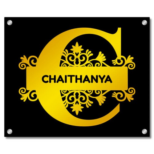 Buy Personalized Premium Aluminium Monogram Letter C with Floral Style ...