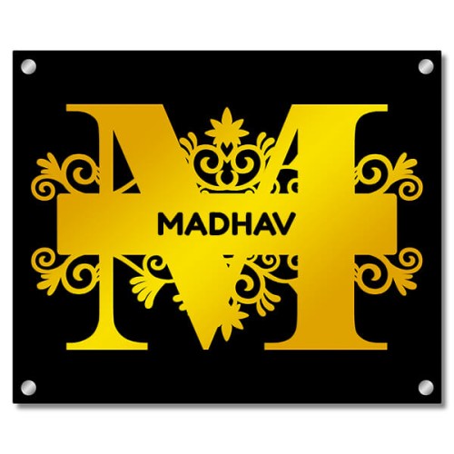 Buy Personalized Premium Aluminium Monogram Letter M with Floral Style ...