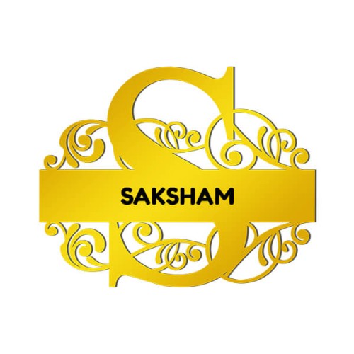 Buy Personalized Golden Aluminim Monogram Nameplate character S in ...