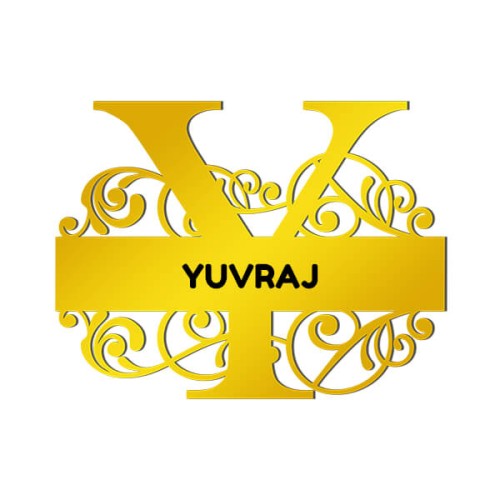 Buy Personalized Golden Aluminim Monogram Nameplate character Y in ...