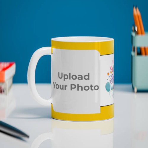 Daughter Birthday With Yellow Borders Design On Mug