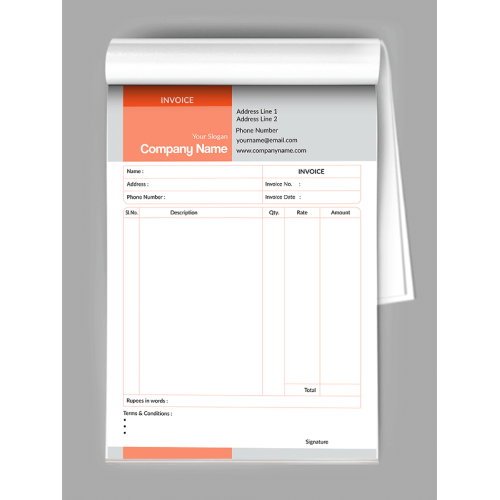 Professional Bill Book Design