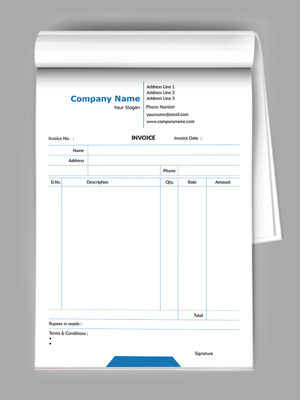 Bill Book / Invoice Designs