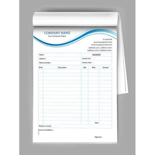 Professional Bill Book Design