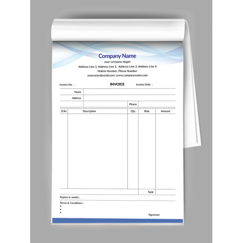 IT Company Bill Book Design