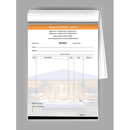 Interior Designer Bill Book Design